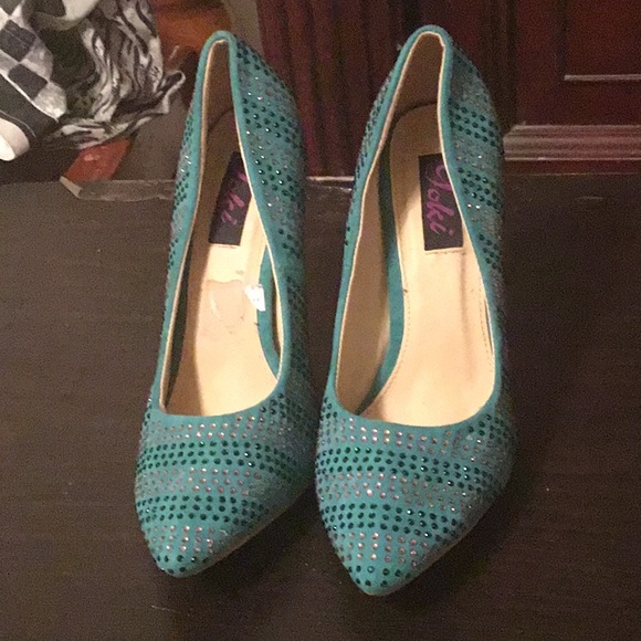 Shoes | Yoki Womens Heels Green | Poshmark